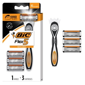 Gillette Fusion5 Power Man's Shaver, Orange Handle, with 1 Blade Refill ...