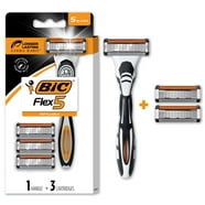 BIC Us 5-Blade Unisex Razor Starter Kit for Men and Women, Silver ...