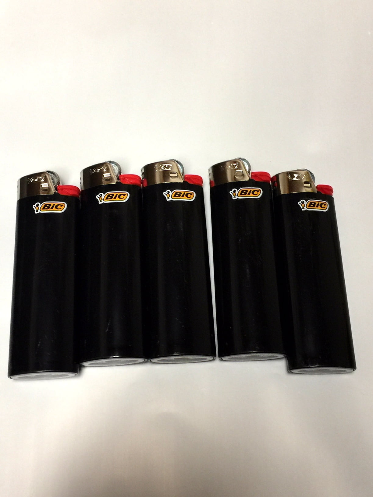 BIC High Quality Full Size Lighter - Multipack of Five, Solid Black ...