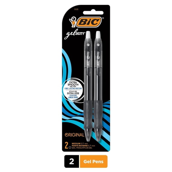 BIC Gel-ocity Medium Point Gel Pens - Black, 2 ct (Package May Vary ...