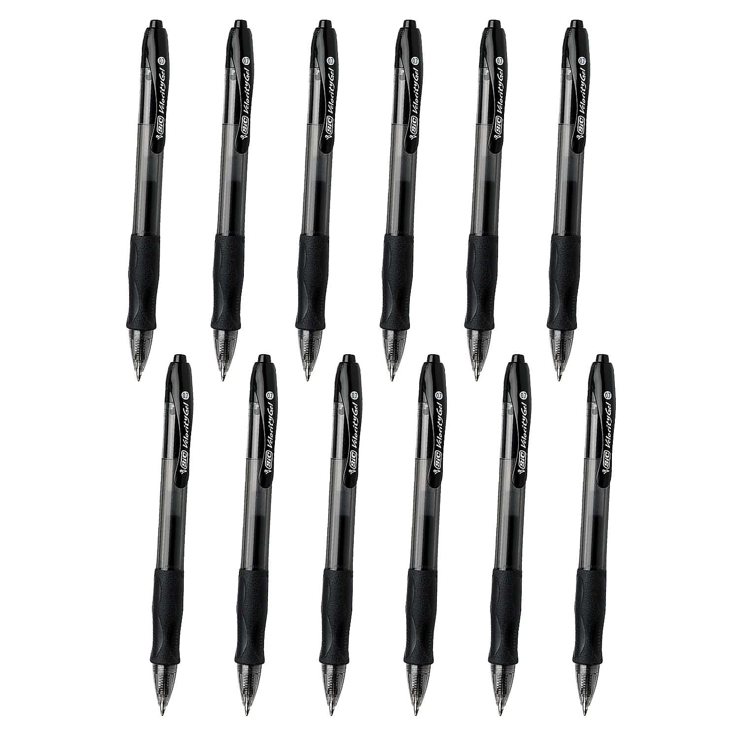 BIC Gelocity Original Gel Retractable Roller Ball Pen, 0.7 mm, Black ...