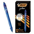 BIC Gelocity Quick Dry Blue Gel Pens, Medium Point (0.7mm), 12-Count ...