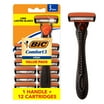 BIC Razors for Men, Refillable with 5 Blades, Pivoting Head, Ergonomic ...