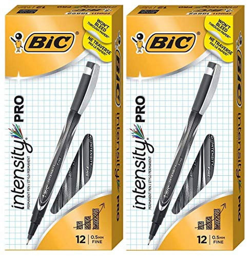 BIC Intensity Marker Pen, Fine Point (0.5mm), Black, 24-Count - Walmart.com