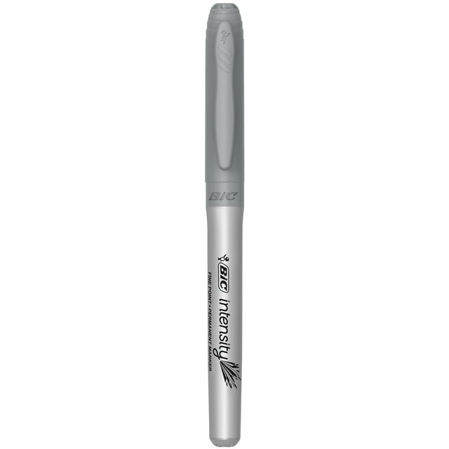 BIC Intensity Permanent Marker, Fine Point, Stone Grey, Single Marker ...