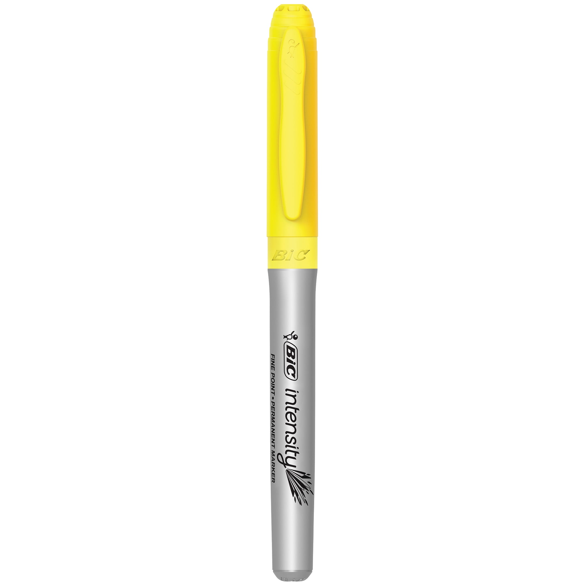BIC Intensity Permanent Marker, Fine Point, Yellow Blaze, Single Marker ...