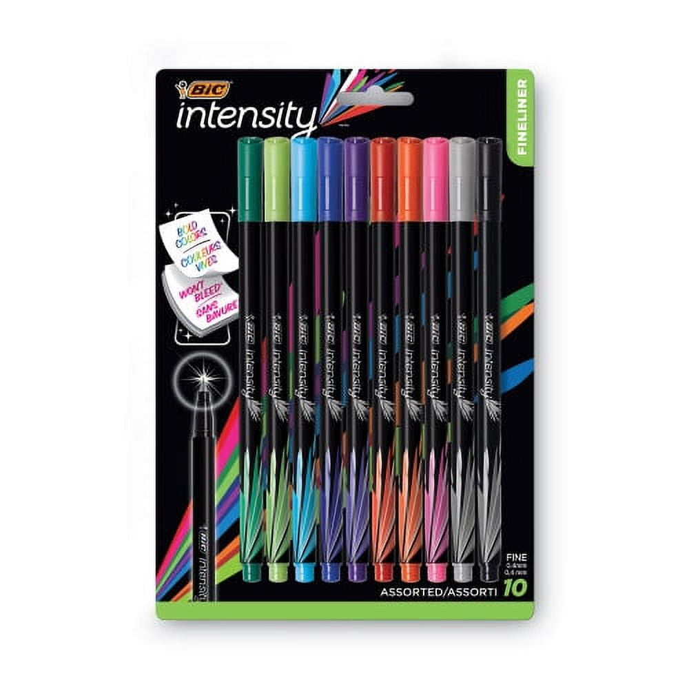 BIC Intensity Porous Point Pen, Stick, Extra-Fine 0.4 mm, Assorted Ink ...