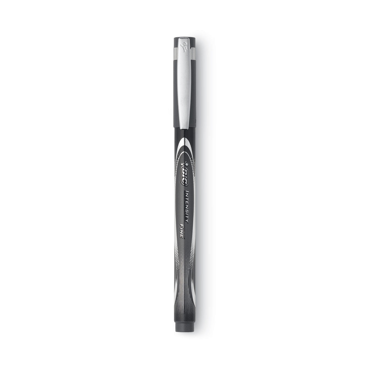 BIC Intensity Porous Point Pen Stick, Fine 0.5 mm, Black Ink, Black ...