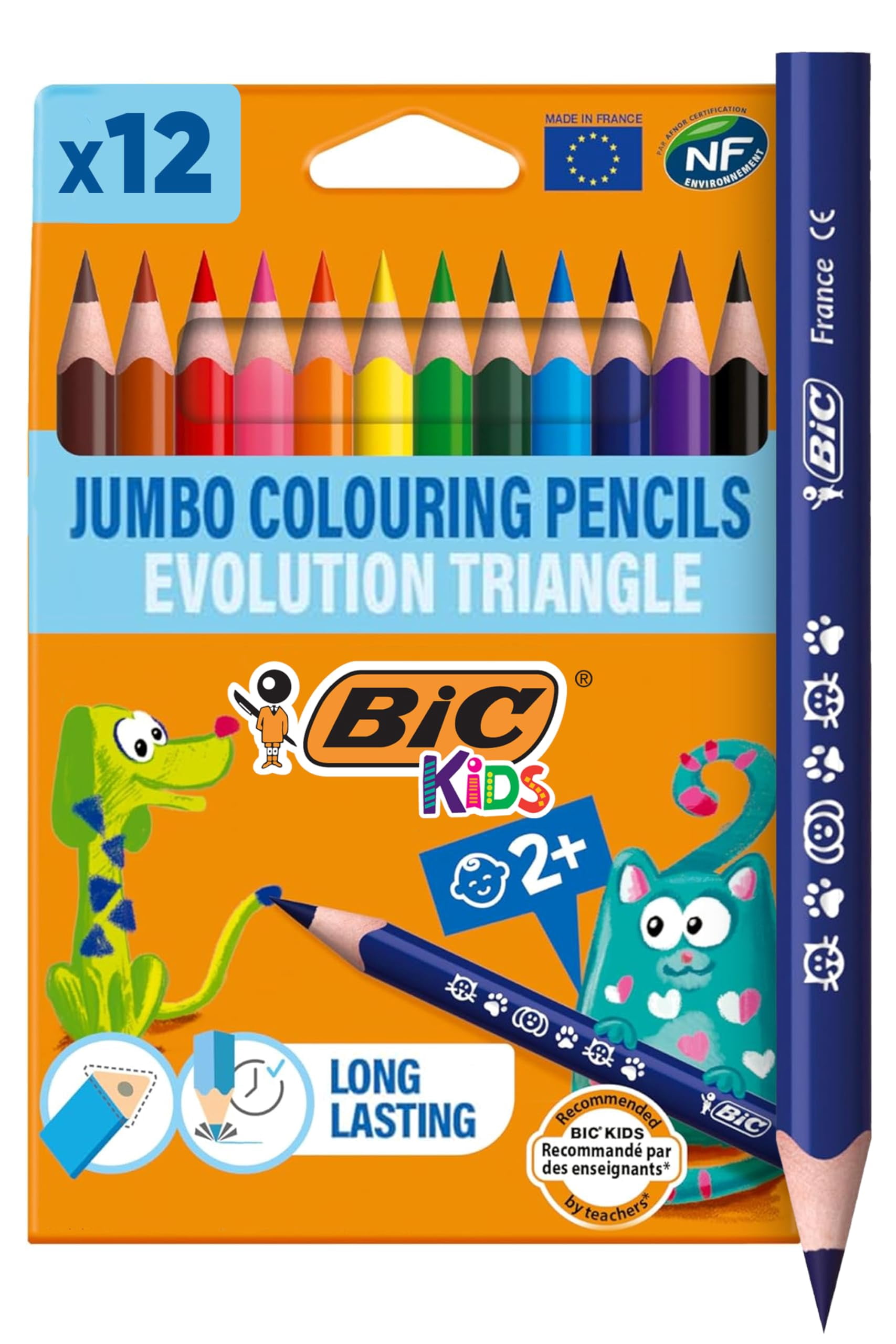 BIC Kids Evolution Triangle Coloured Pencils, Colouring Pencils Ideal ...