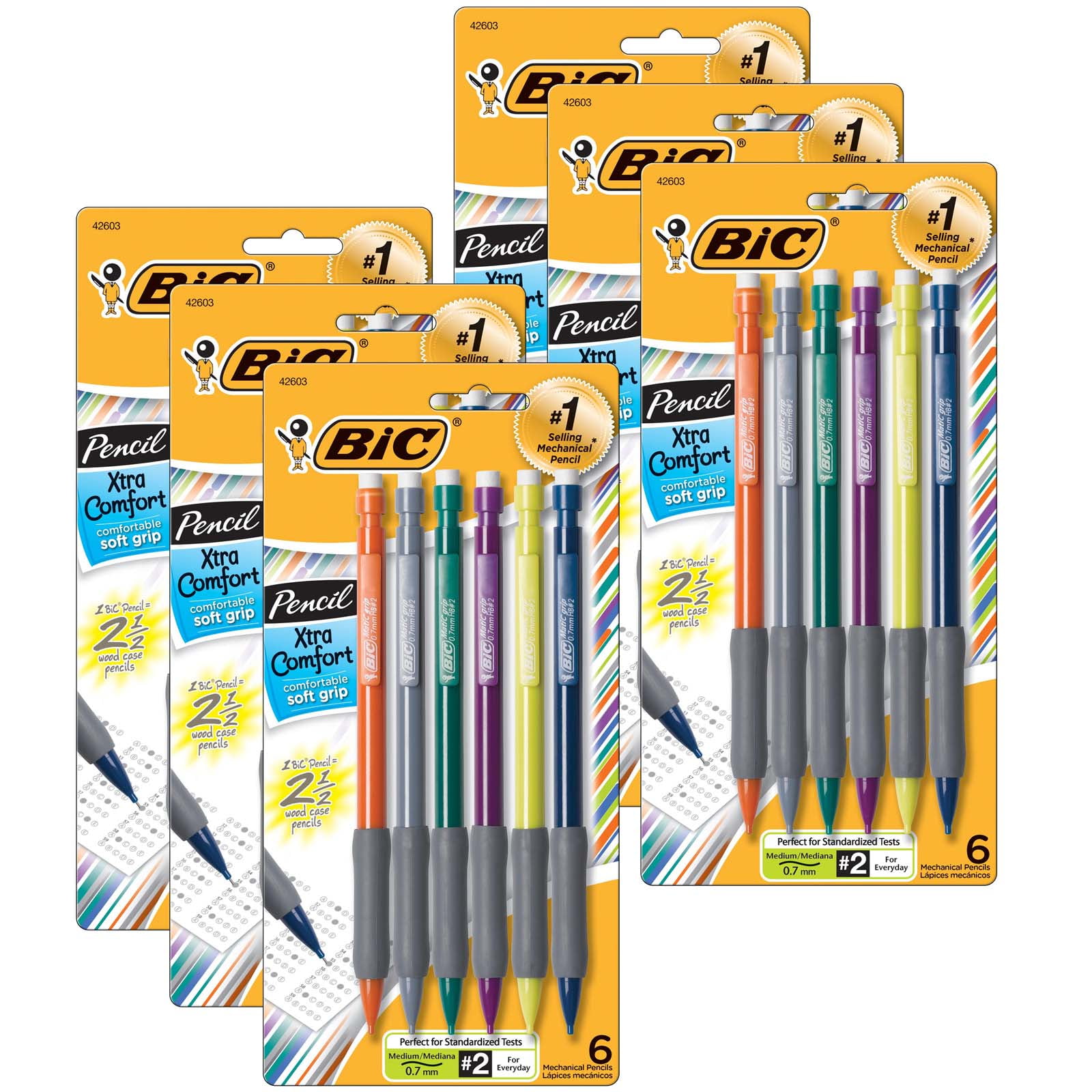 BIC Matic Grip Mechanical Pencils, 0.7mm, 5 Per Pack, 6 Packs - Walmart.com