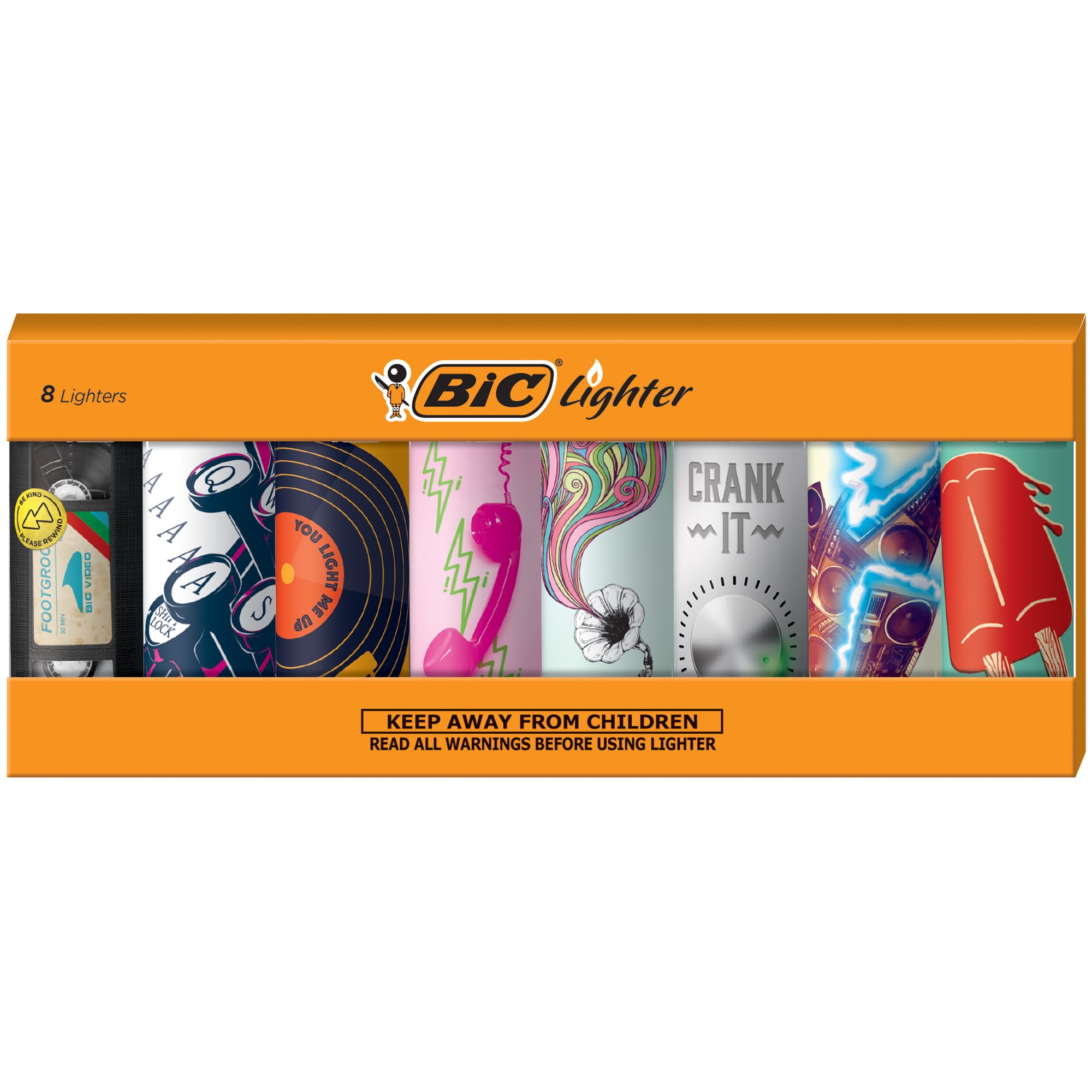 BIC Maxi Pocket Lighter, Special Edition Nostalgia Collection, Assorted ...