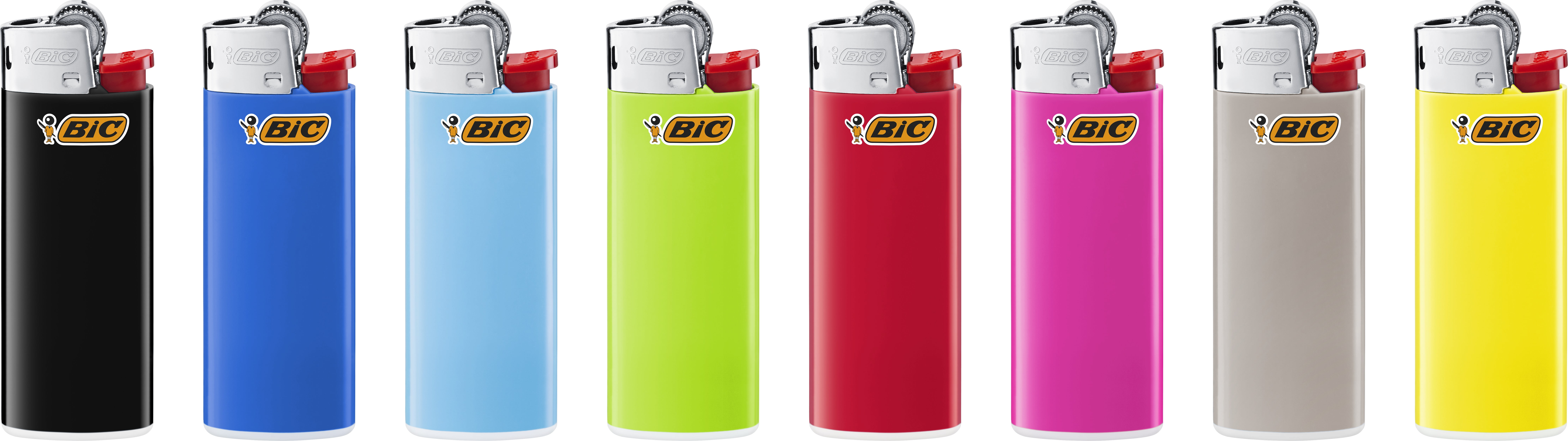 BIC Mini Lighter, Assorted Colors, Set of 8 Pocket Lighters, Safe and ...