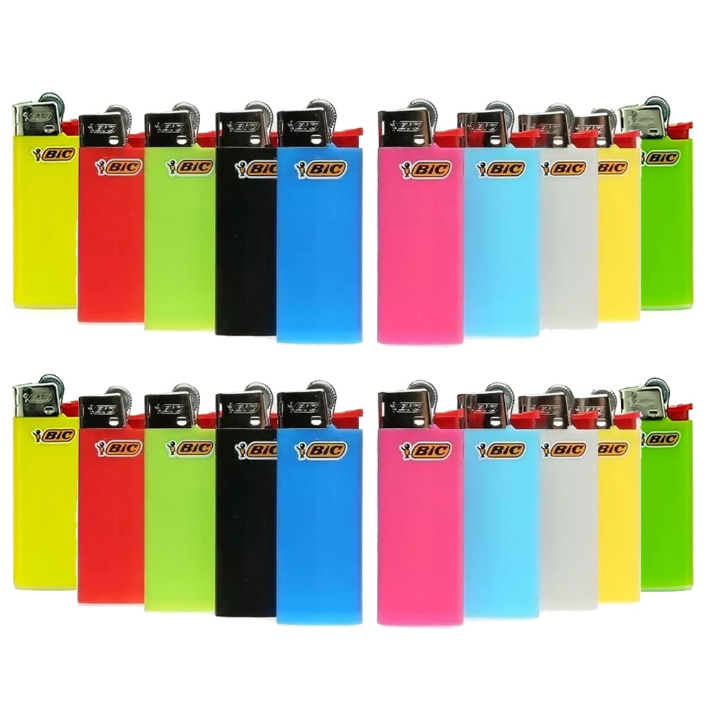 BIC Mini Pocket Lighter, Classic Collection, Assorted Colors, 20 Count ...
