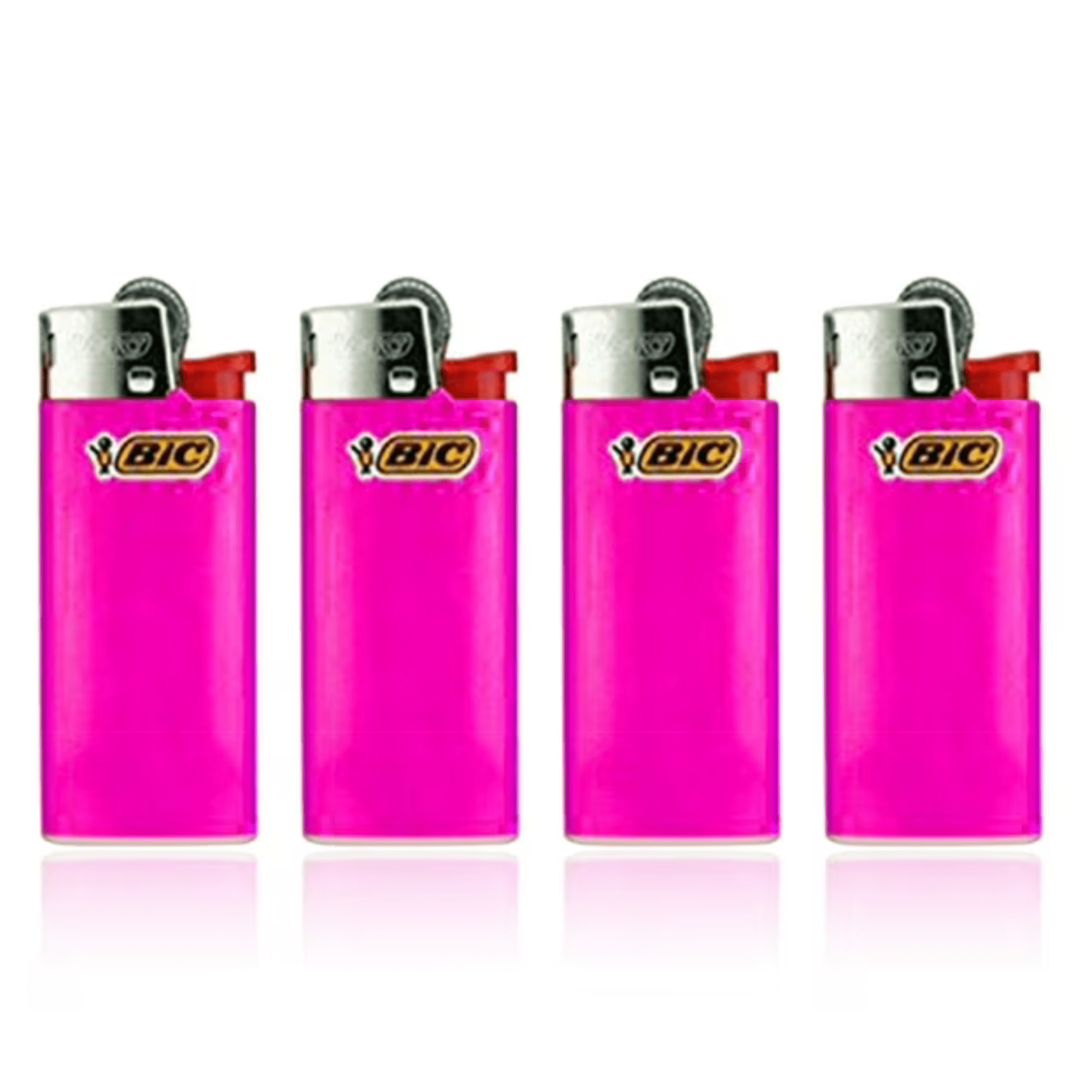 BIC Mini Pocket Lighters 4 Count Magenta Pink Windproof Flame Small ...