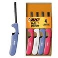 BIC Multi-Purpose Candle Lighters, Assorted Colors, 4-Pack, Long Wand ...