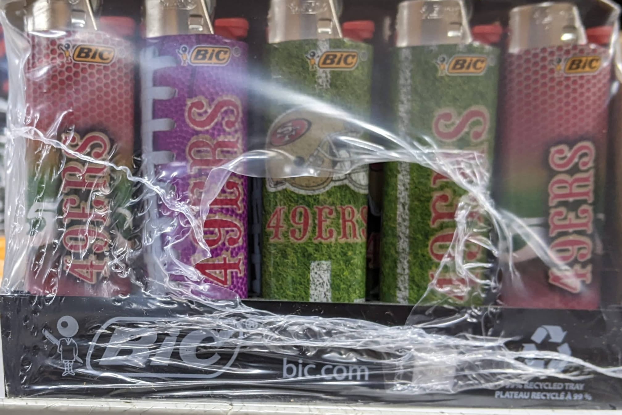 BIC Pocket Lighter, NFL 49'ers Collection, Assorted Unique Lighter ...