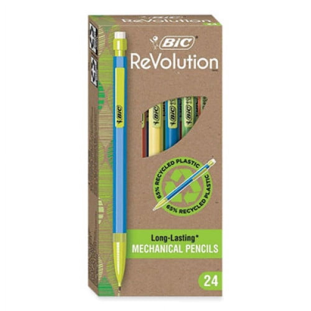 BIC ReVolution Mechanical Pencil, 0.7 mm, HB (#2), Black Lead, Assorted ...