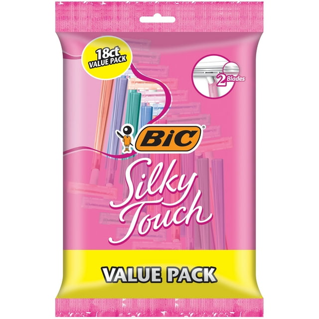 BIC Silky Touch Women's Disposable Razor, Twin Blade, 18-Count, For a ...