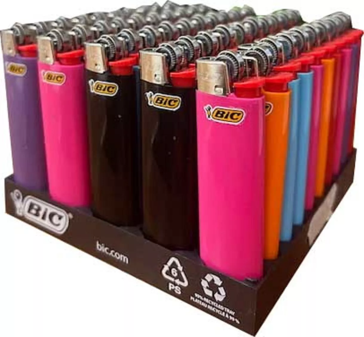 BIC Slim Medium Size Lighters, Assorted Colors, 50-Count - Walmart.com