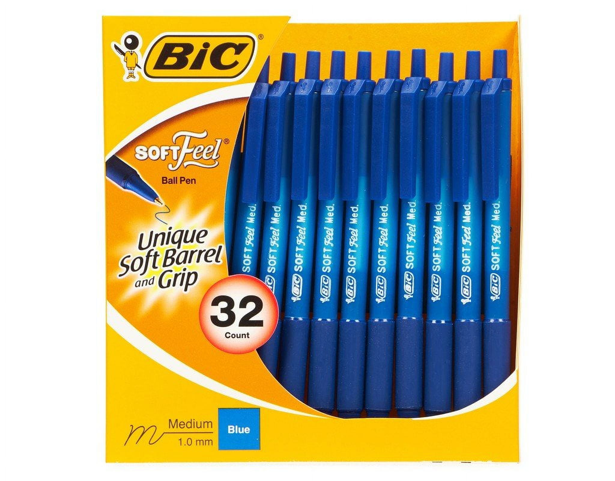 BIC Soft Feel Ball Pen, Blue , Medium Point, 32-Count - Walmart.com
