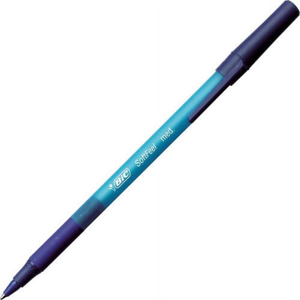 BIC Soft Feel Stick Ball Pen, Medium, Blue, 1-Dozen - Walmart.com
