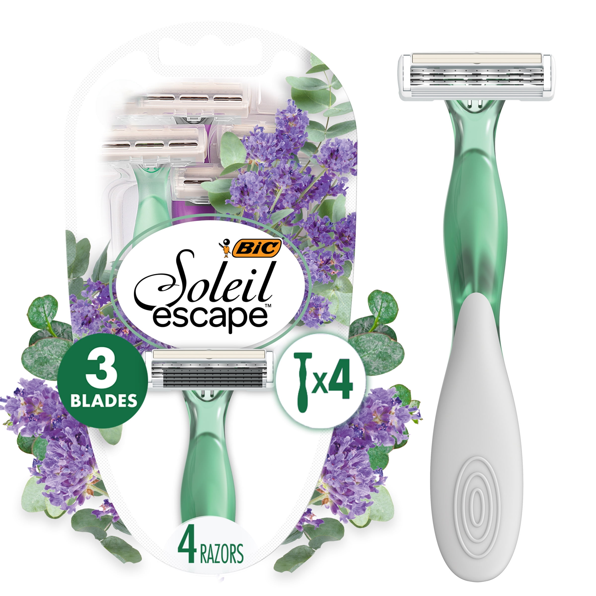 BIC Soleil Escape Women's Disposable Razors With 3 Blades, Lavender ...