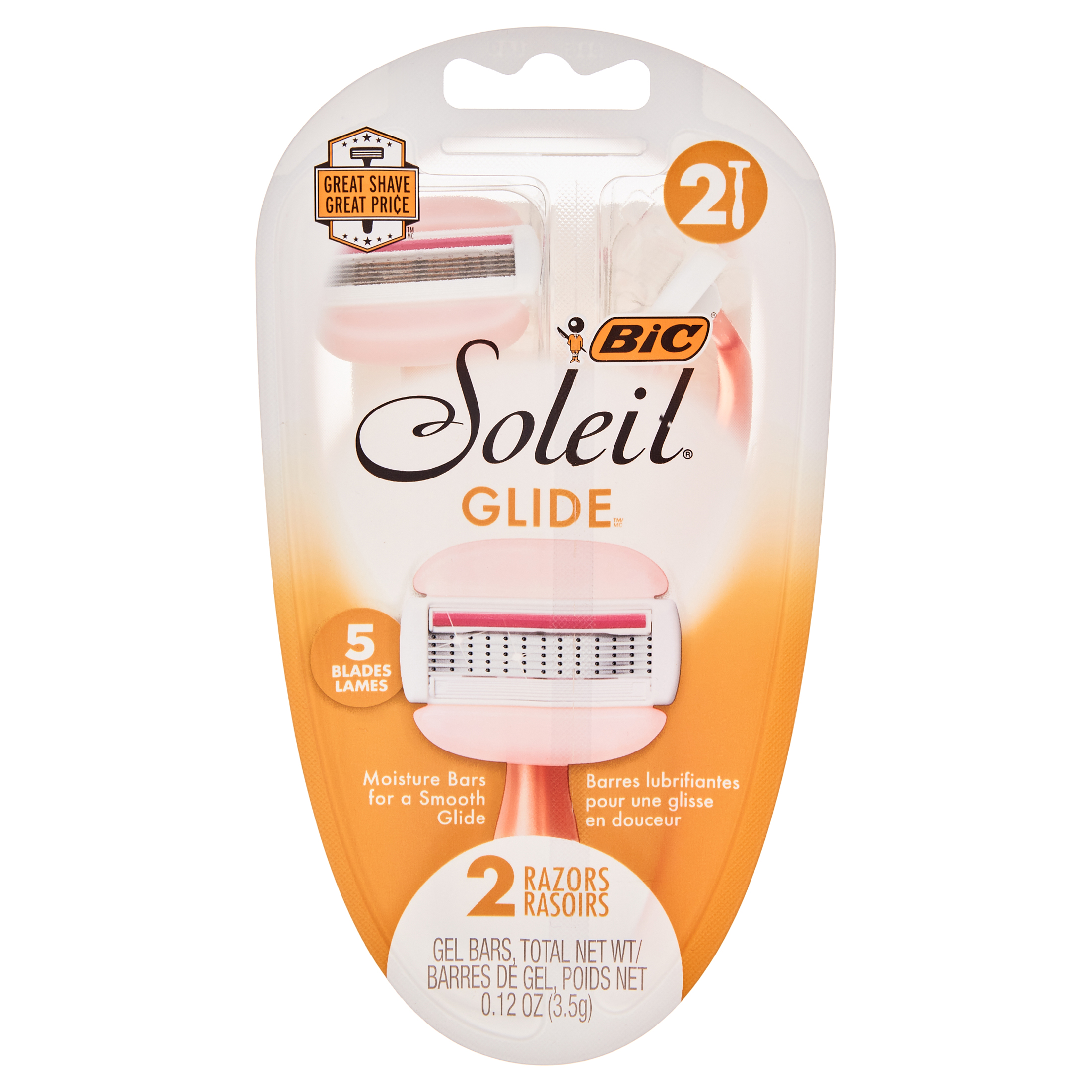 Bic Soleil Balance Moisture Bars Shea Butter Disposable Razors, 2ct, 2 ...