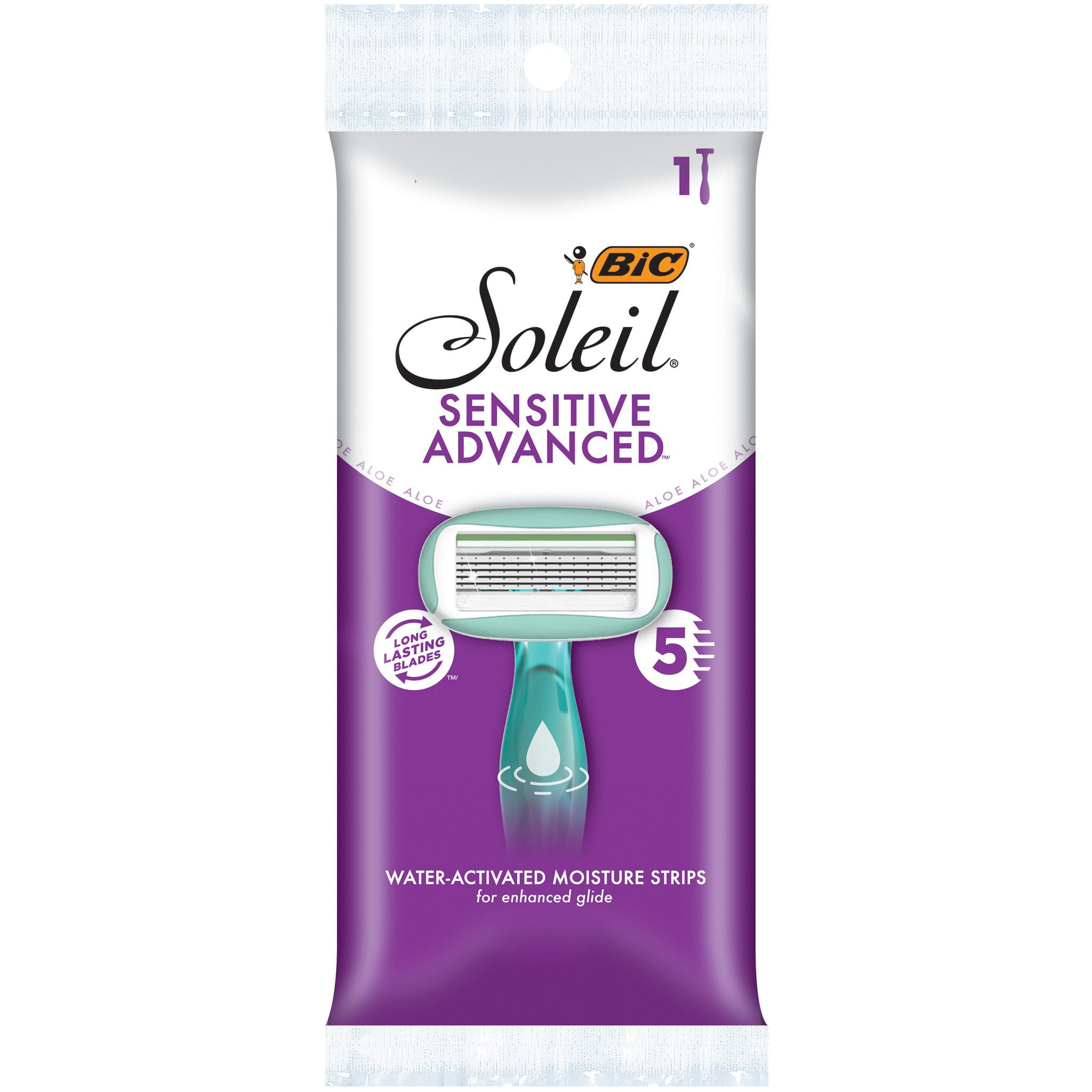 BIC Soleil Sensitive Advanced Women's 5-Blade Disposable Razor ...