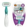 BIC Soleil Sensitive Advanced Women's Disposable Razors, 5 Blades, 2 ...