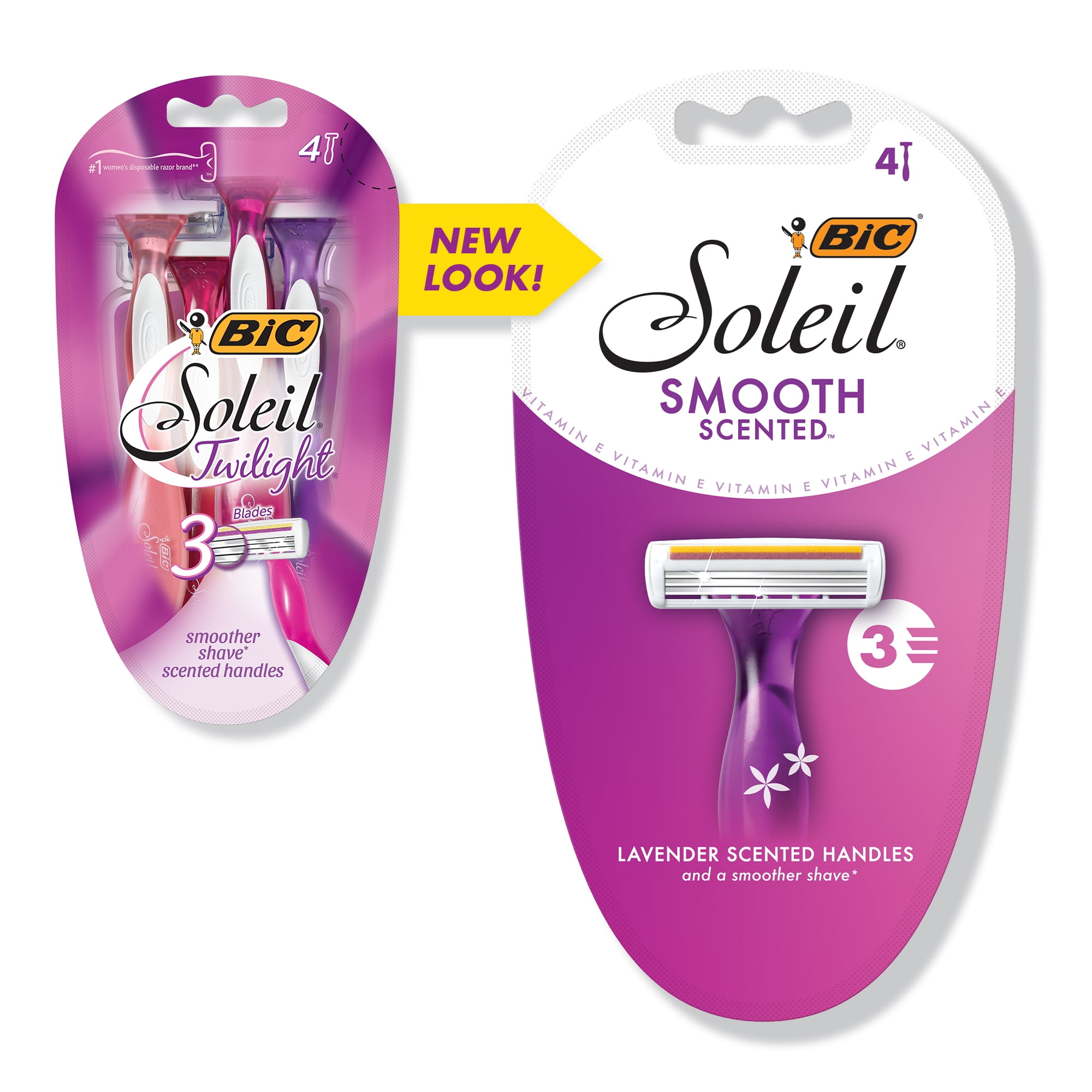 BIC Soleil Twilight & Soliel Glow Women's Disposable Razor, 5 Pack ...