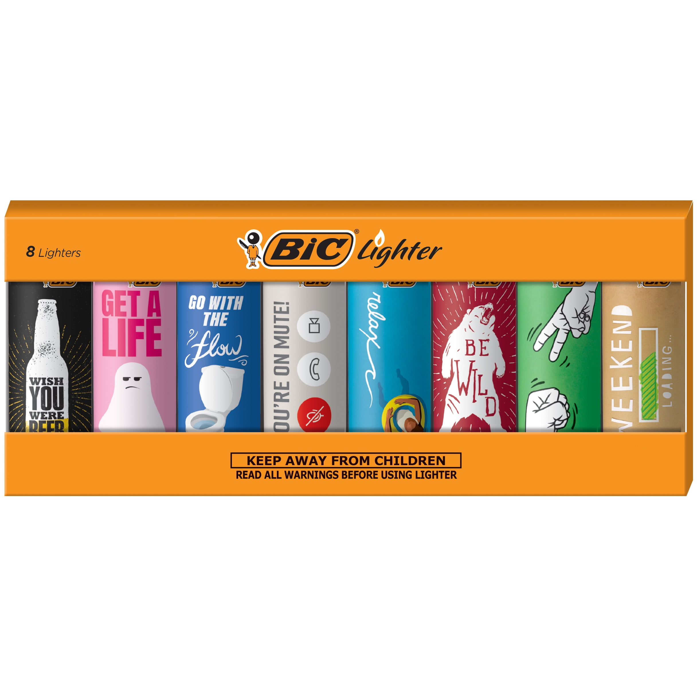 BIC Special Edition Cutting Edge Series Lighters, Set of 8 Lighters ...