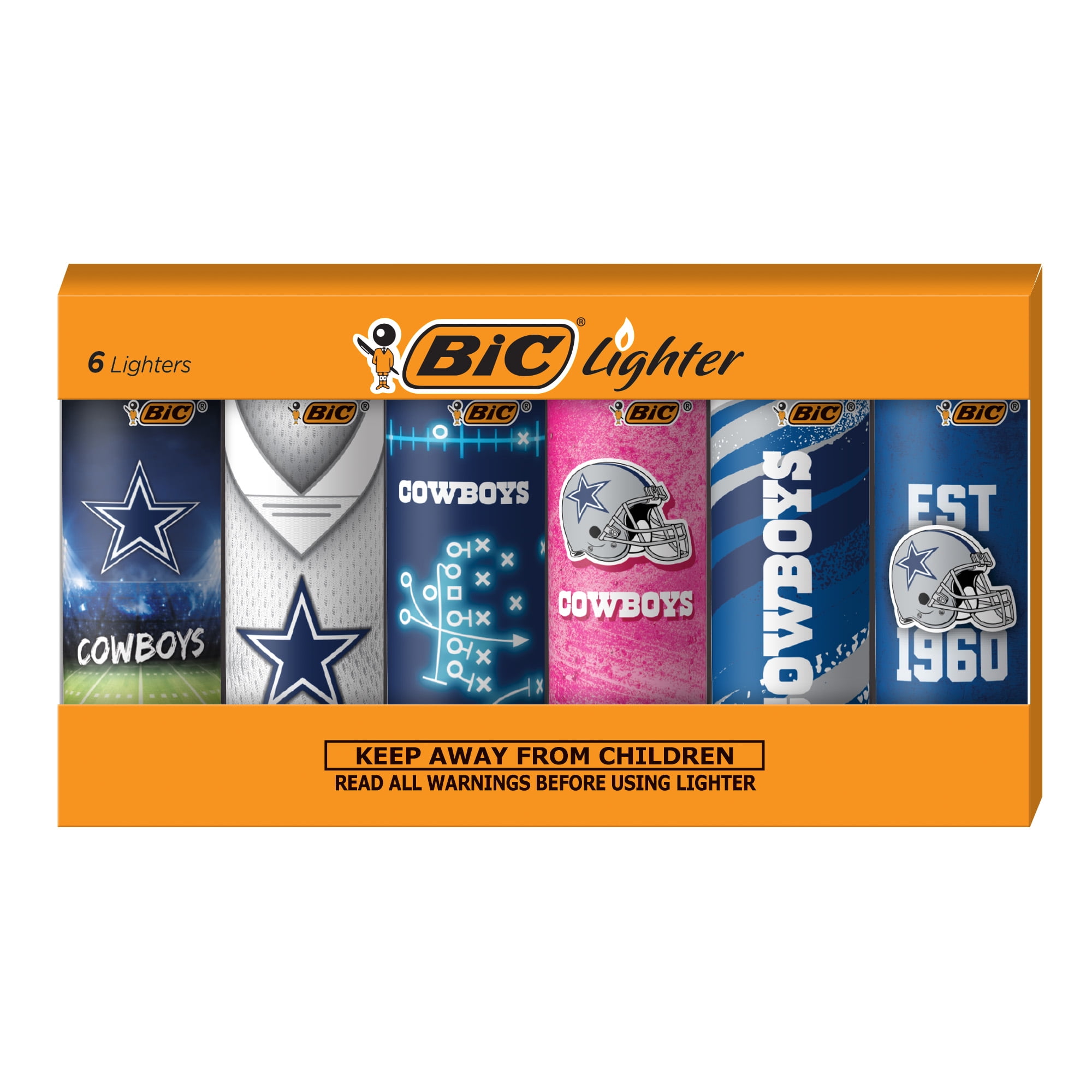 BIC Dallas Cowboys NFL Multipurpose Maxi Pocket Lighters Set, Child ...