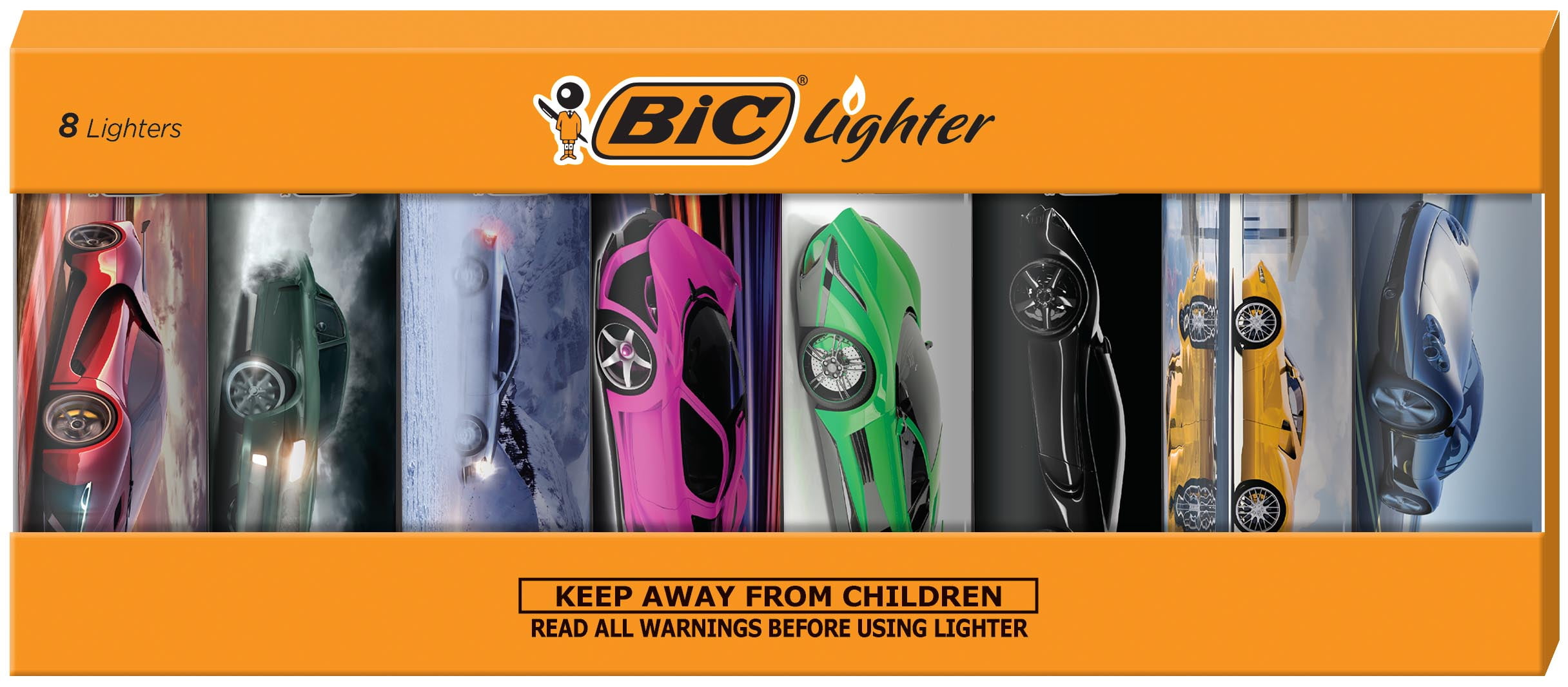BIC Special Edition Gaming Supercar Lighters, Set of 8 Lighters ...