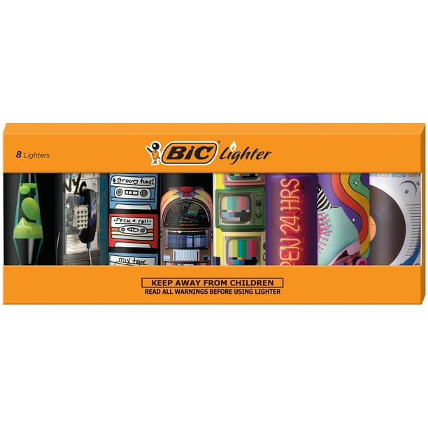 BIC Special Edition Nostalgia Series Lighters, Set of 8 Lighters ...