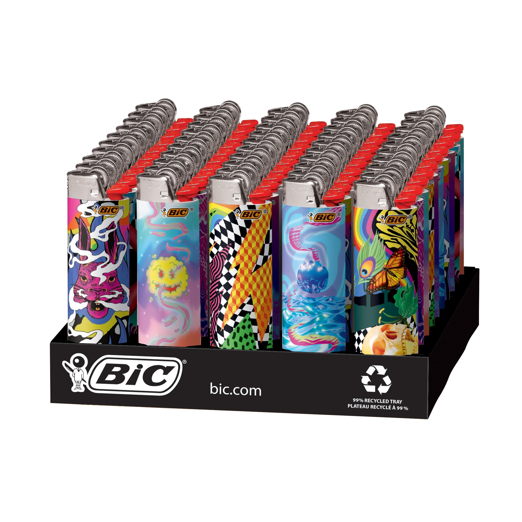 BIC Special Edition Prismatic Series Pocket Lighters, Value Pack, 50 ...