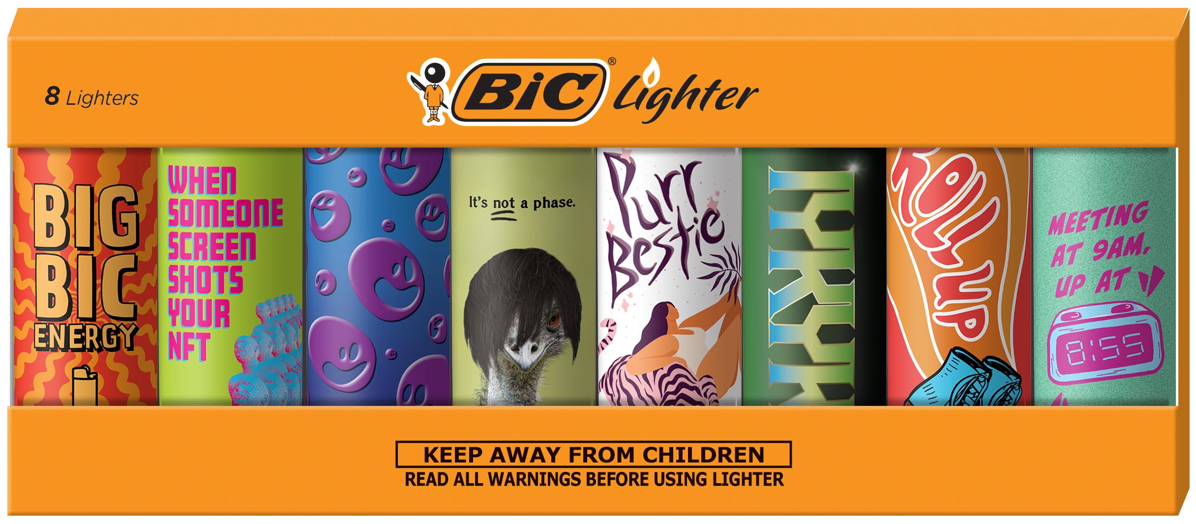 BIC Special Edition Rotating Trends Series Lighters, Set of 8 Lighters ...