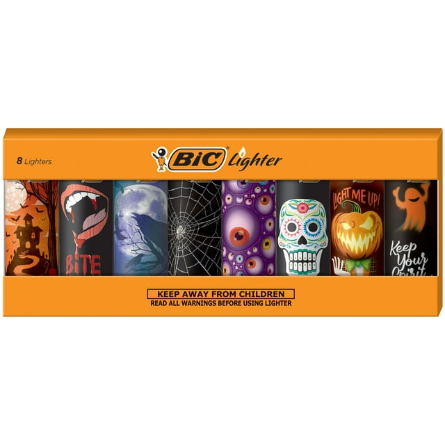 BIC Full Size Special Edition Spooky Series Pocket Lighters, Multipack ...