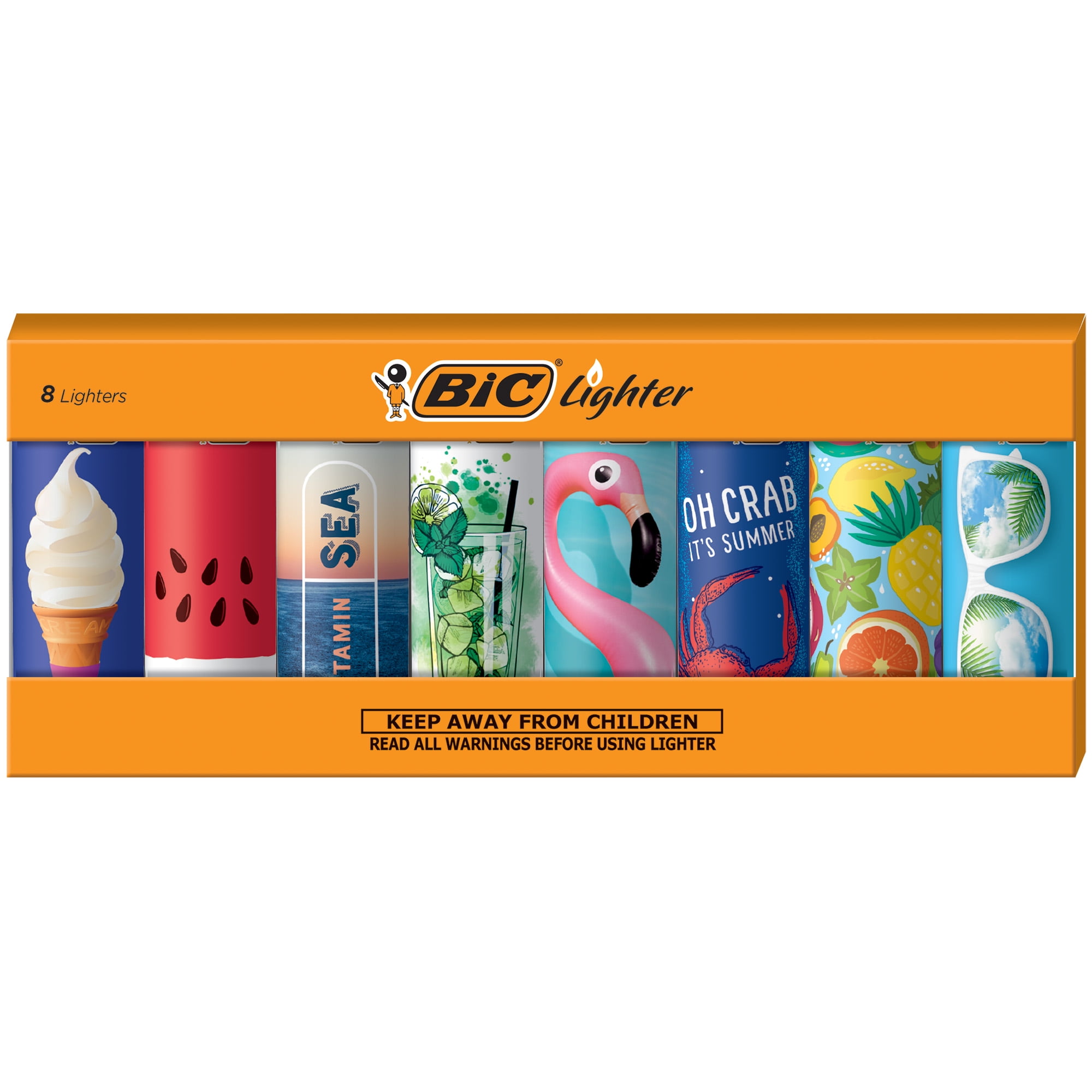 BIC Special Edition Vacation Series Lighters, Set of 8 Lighters ...