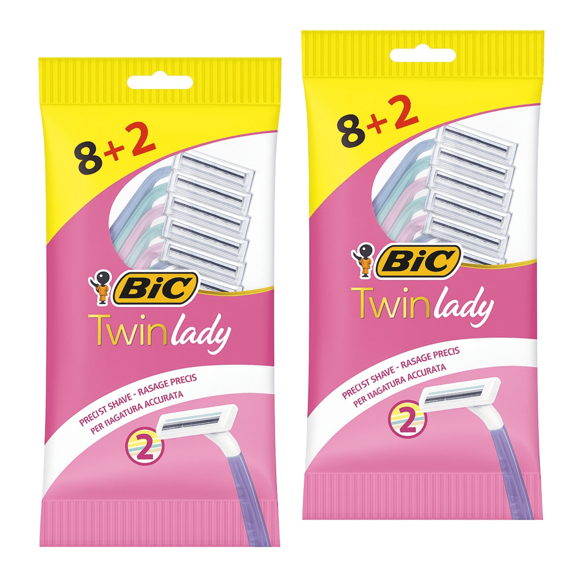 BIC Twin Lady Disposable Razors Pack of 2 – 10 Count Each, Assorted ...