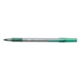BIC Ultra Round Stic Ball Pen with Soft Grip & Green Ink, Medium, 12 ...