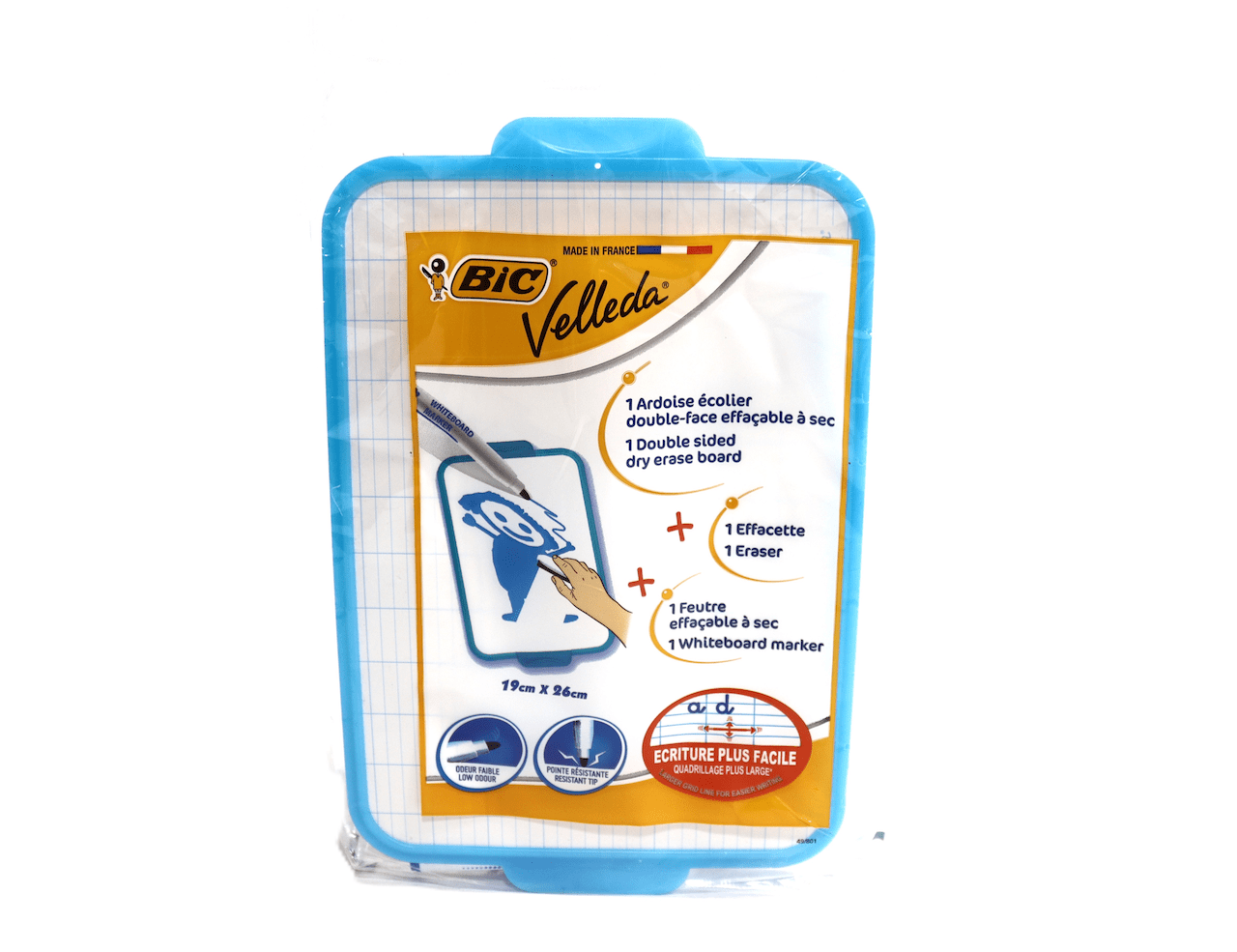 BIC Velleda Double-Sided School Slate 19 x 26 cm Dry Erase with Blue ...