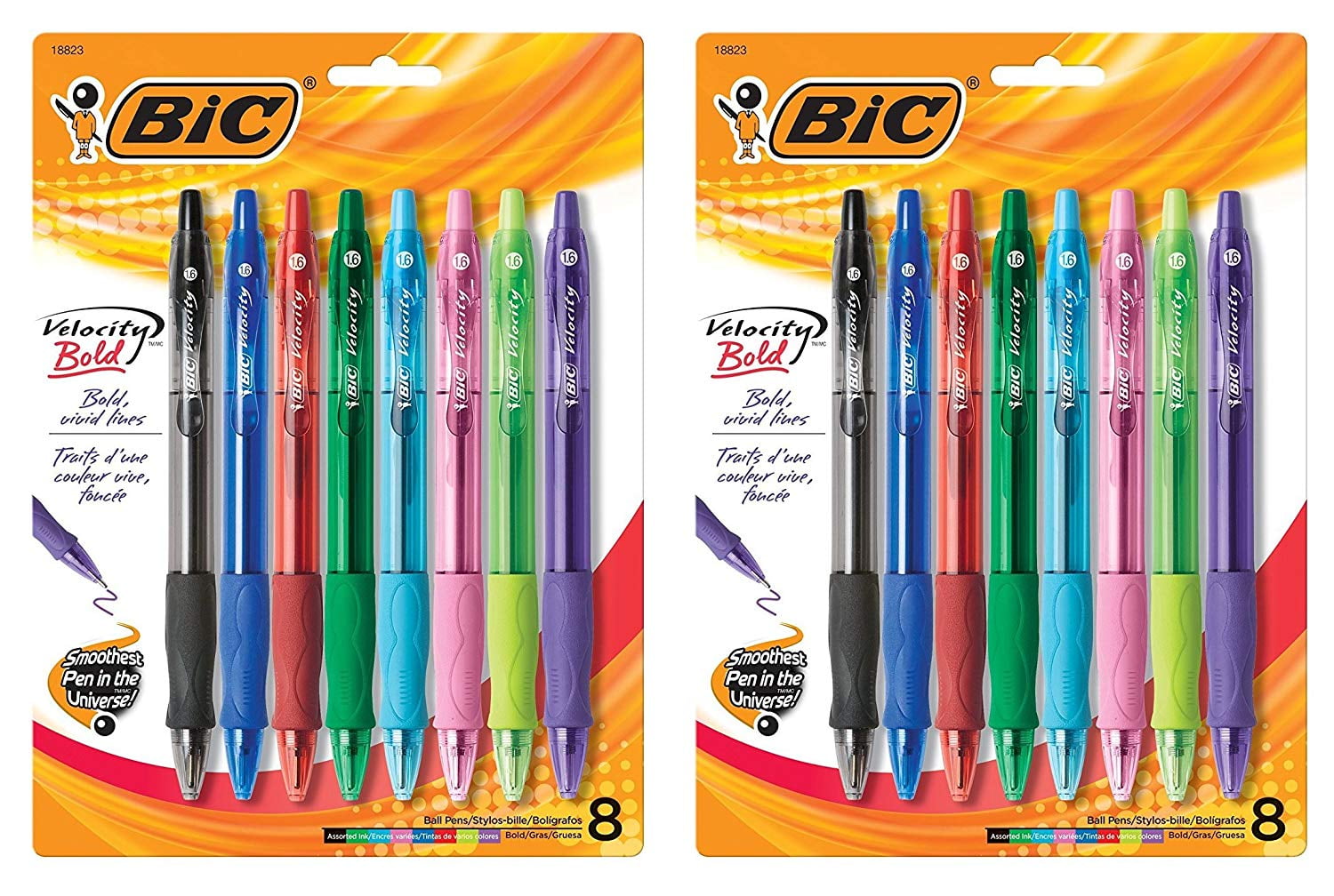 BIC Velocity Bold Fashion Retractable Ball Pen, Bold Point (1.6 mm ...