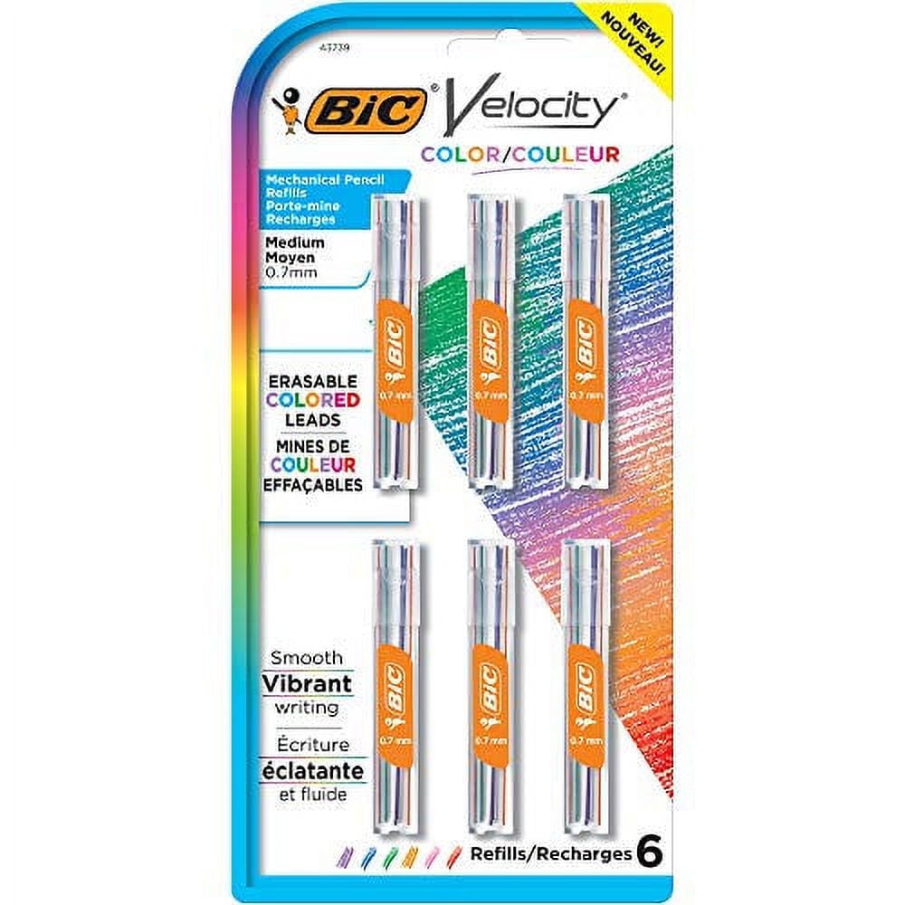 BIC Velocity Colored Lead Refill Only Mechancial Pencil, Medium Point ...