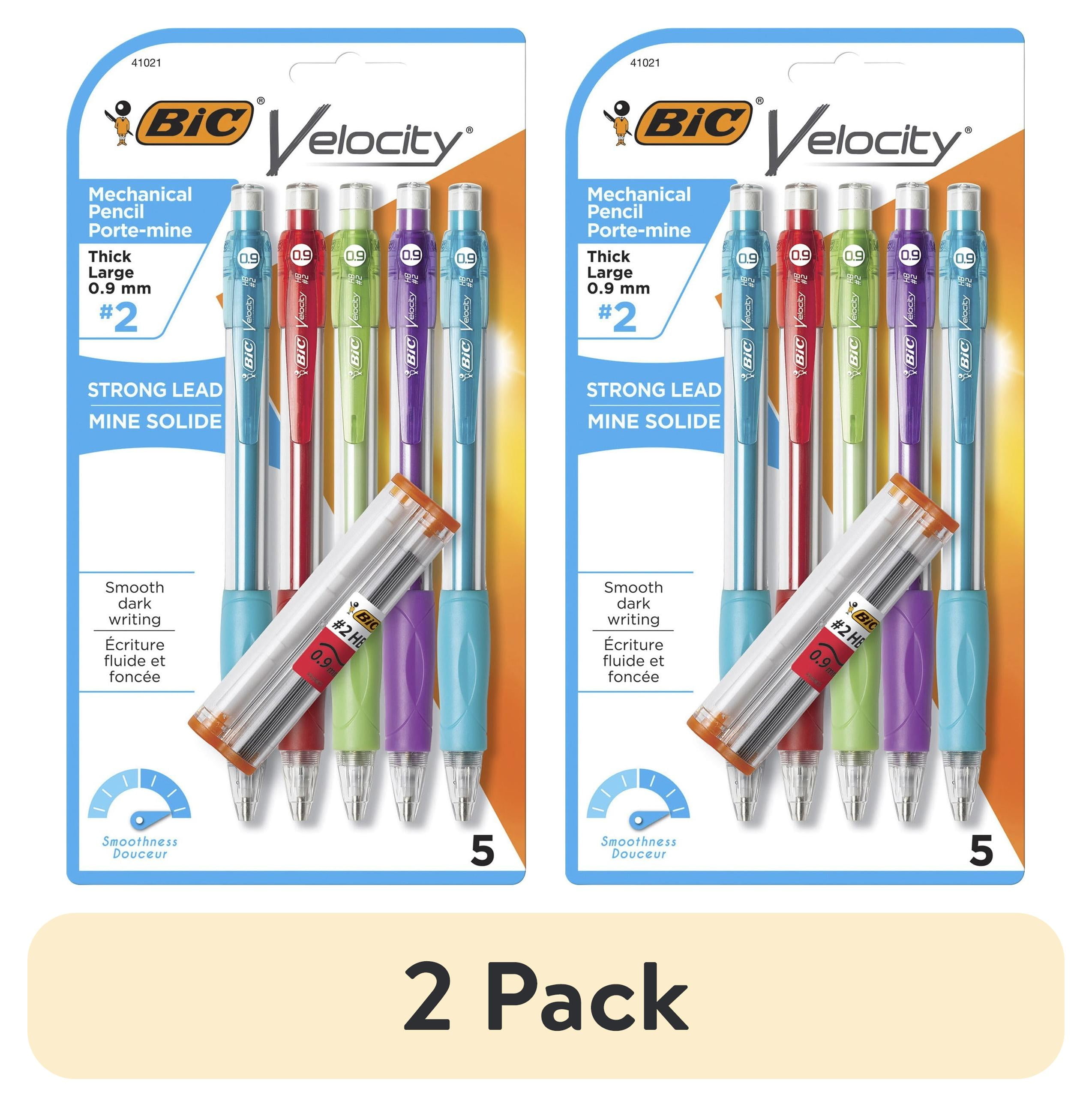 (2 pack) BIC Velocity Original Mechanical Pencils, 0.9 mm, #2 Lead ...