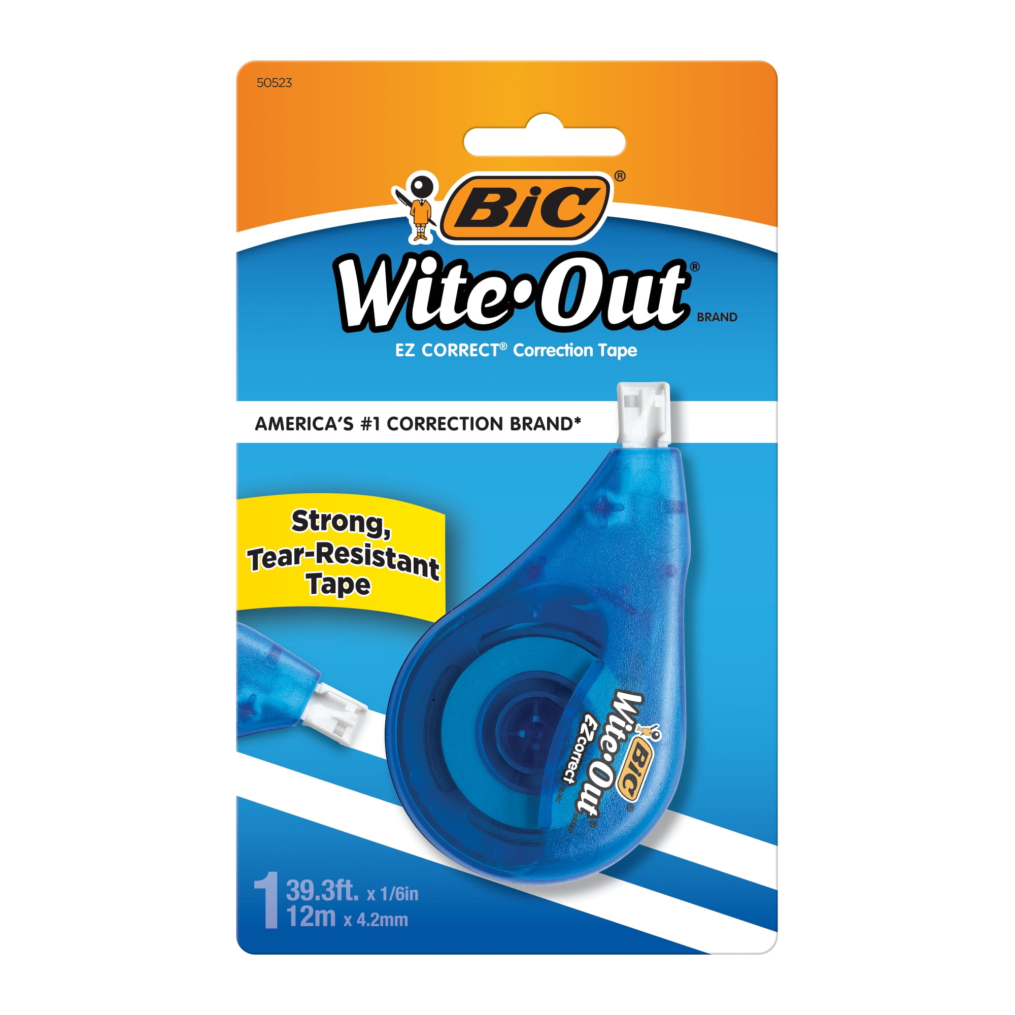 BIC Wite-Out Brand EZ Correct Correction Tape, 1 Count, Dry Instantly ...