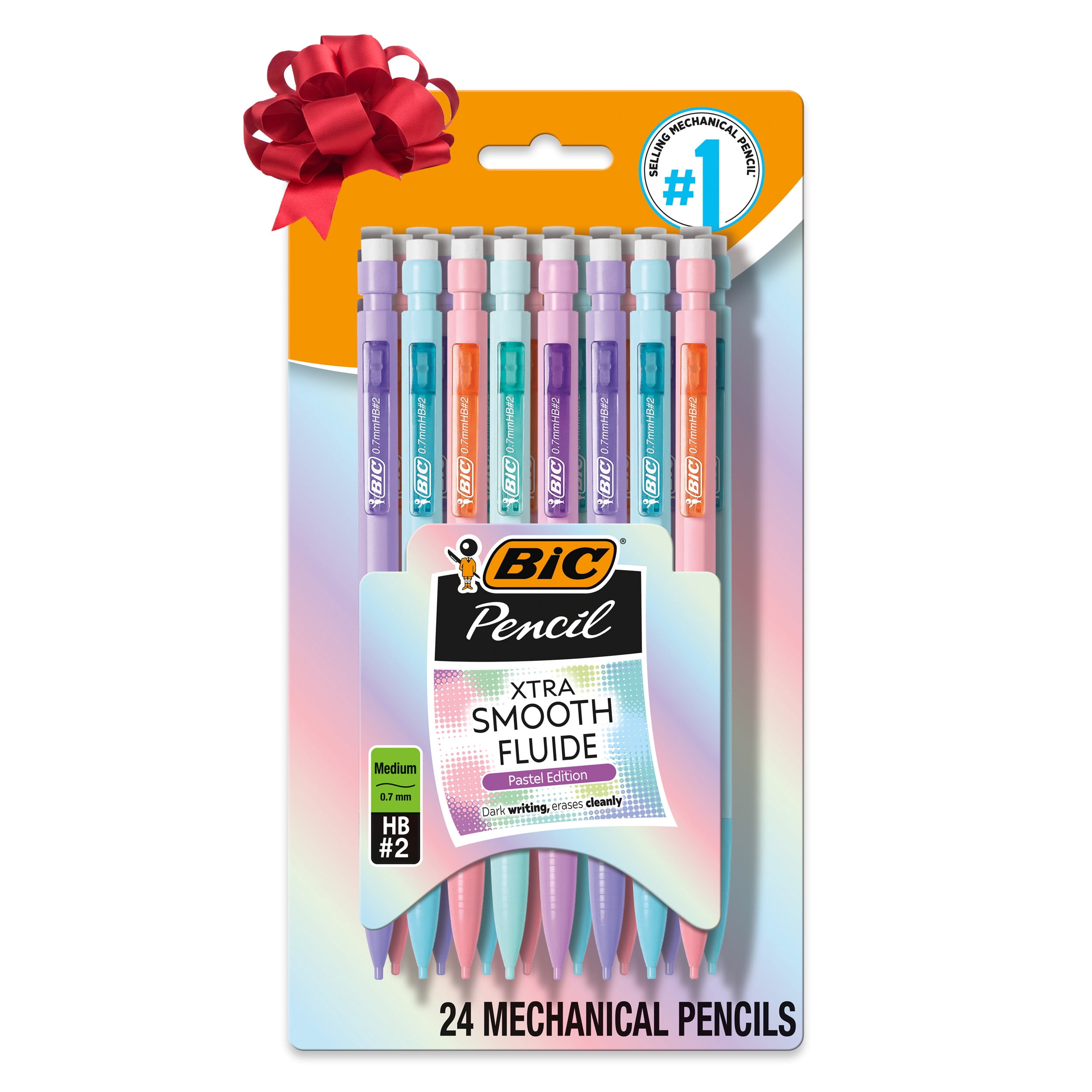 BIC Xtra Smooth Pastel Colored Mechanical Pencil, 0.7mm #2 Medium Lead ...