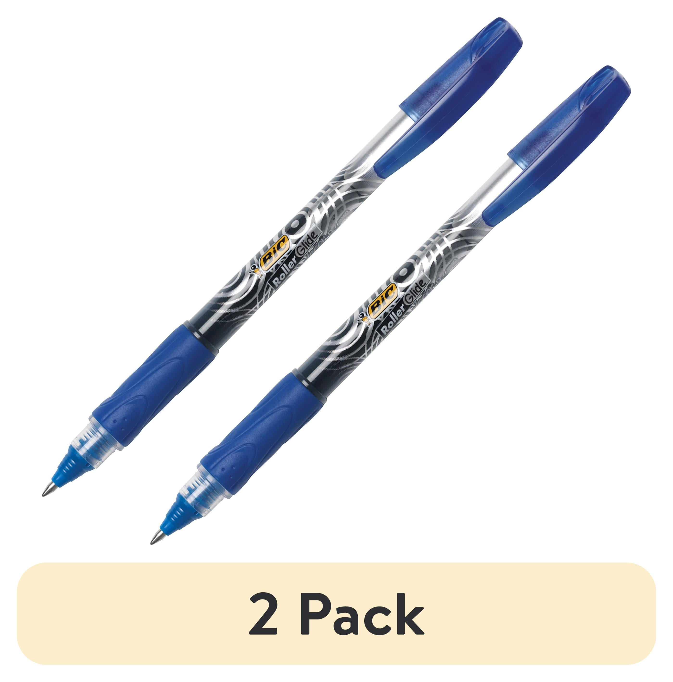 (2 pack) BIC Z4+ Roller Ball Stick Pen, Blue Ink, .7mm, Fine, Dozen ...