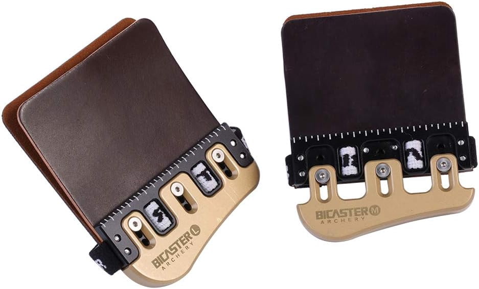 BICASTER Barebow Finger Tabs Cordovan Leather + Brass Finger Guards ...