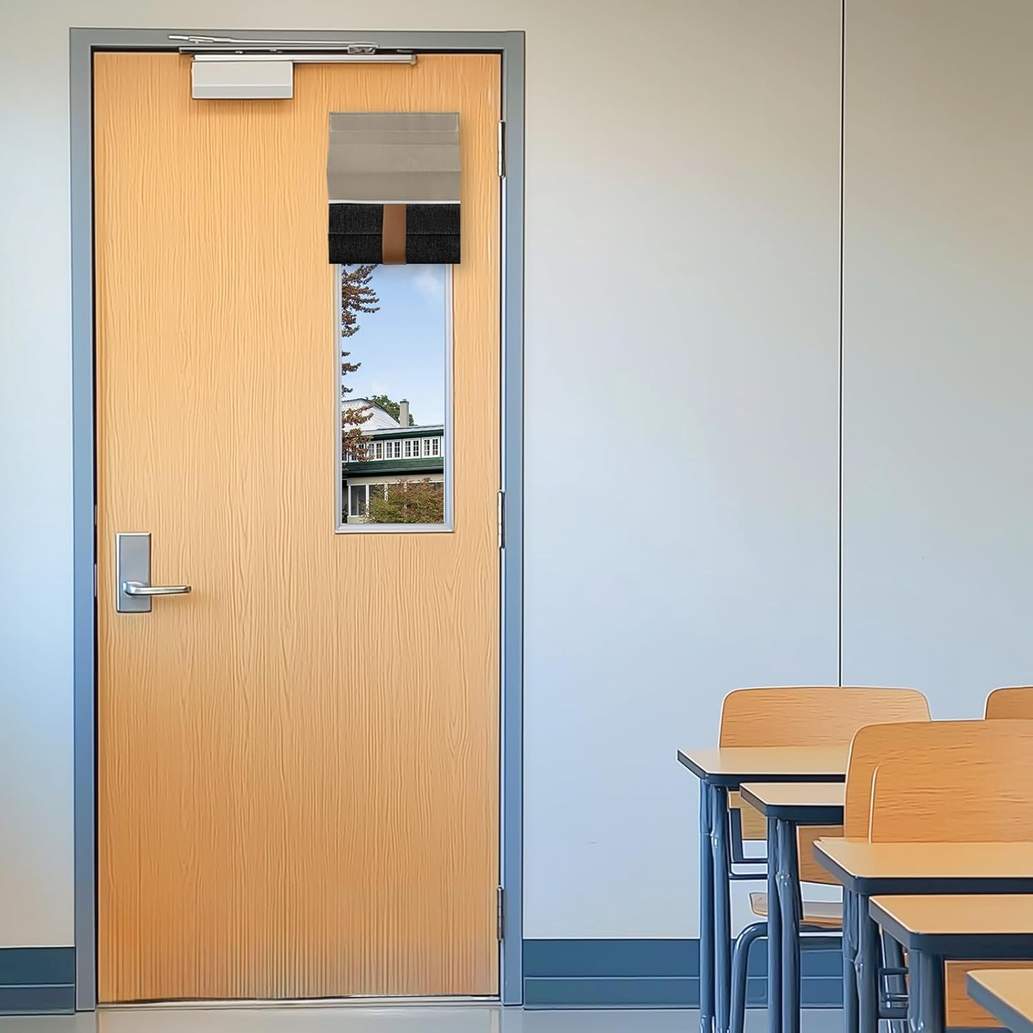 BICIDO-100% Blackout Classroom Door Window Curtains,Privacy Tie up ...