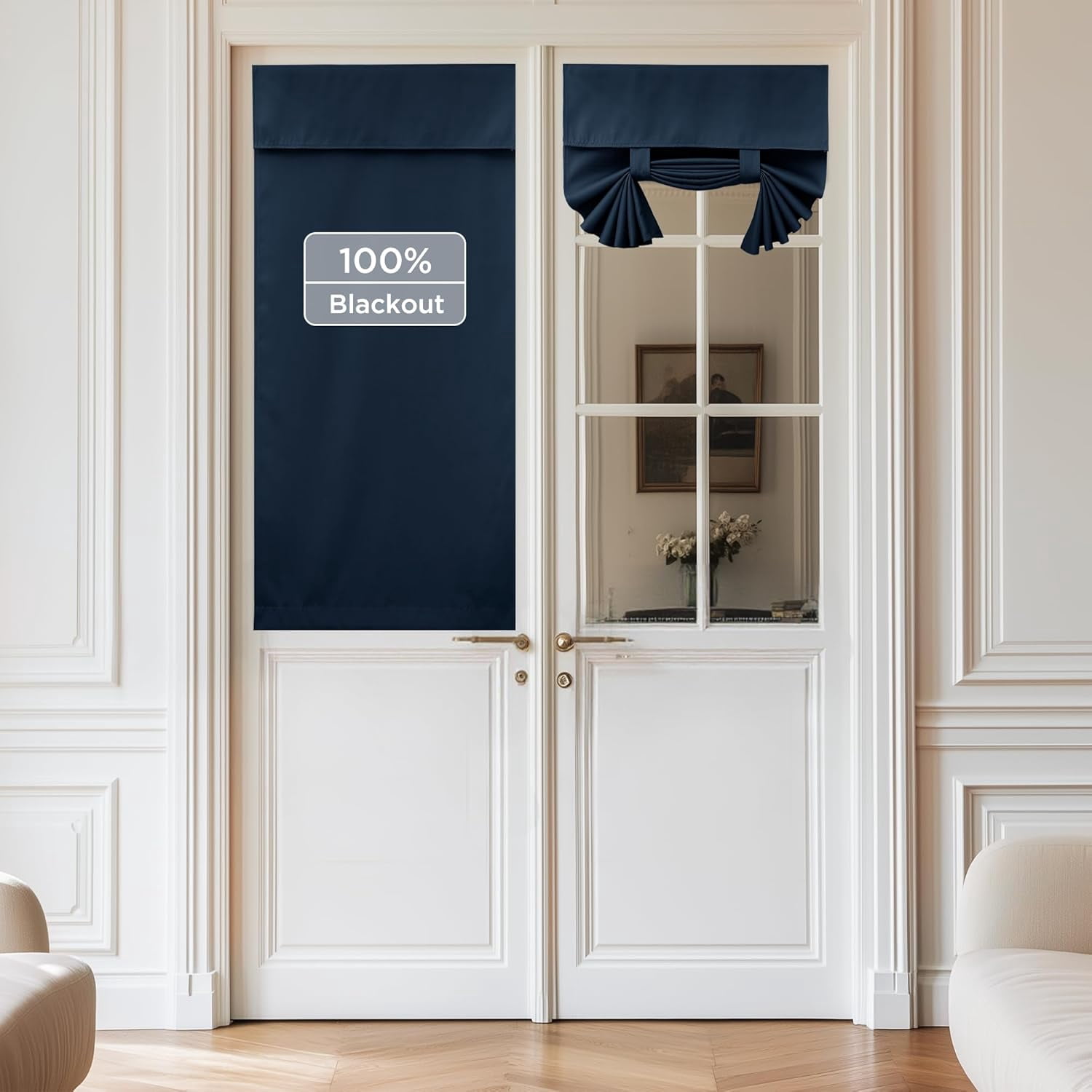 BICIDO-100% Blackout French Door Curtains, Privacy Curtains for Window ...